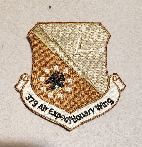 379th Air Expeditionary Wing Patch - tan border