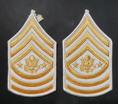 (Unisex) Army Sergeant Major of the Army White Dress Stripes ...