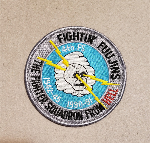 4th Fighter Squadron Patch - Yellow Bolts | BunkerMilitary
