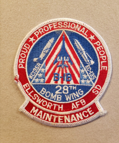 28th Bomb Wing B-1B Maintenance Patch | BunkerMilitary