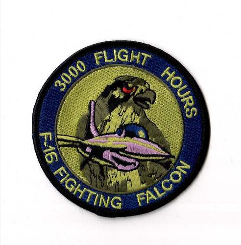F-16 Fighting Falcon 3000 Flight Hours Patch | BunkerMilitary