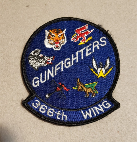 366th Wing Gunfighters Patch - Hook & Loop | BunkerMilitary