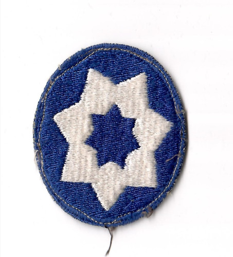 Green Back - WW2 7th Service Command Patch | BunkerMilitary