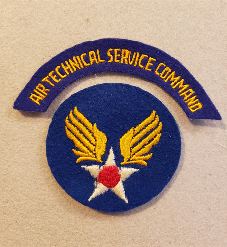 WW2 Army Air Force Patch with Air Technical Service Command Tab ...