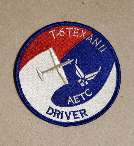 T-6 Texan II Driver Swirl Patch Patch - AETC | BunkerMilitary