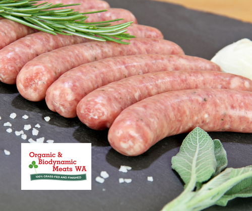 Organic Beef Paleo Sausages - Mild (kg) | Organic Meats WA