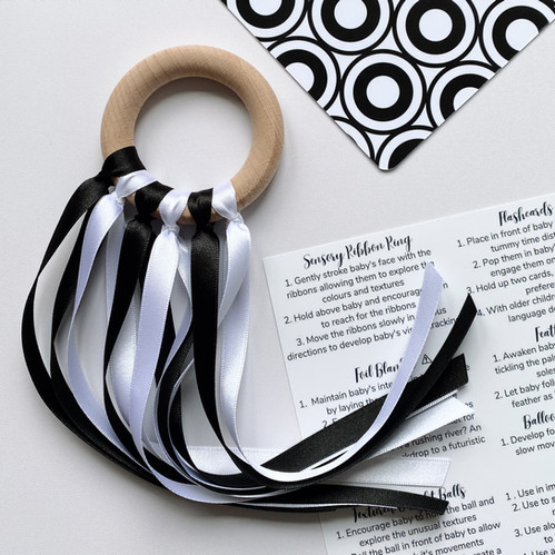 Monochrome Sensory Ribbon Ring | The Little Sensory B