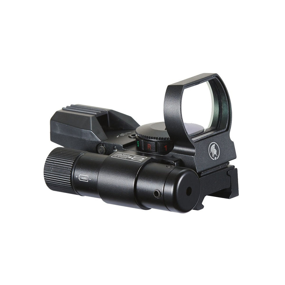 4-Reticle Red/Green Dot Reflect Sight with Green Laser (Black) | Lancer ...