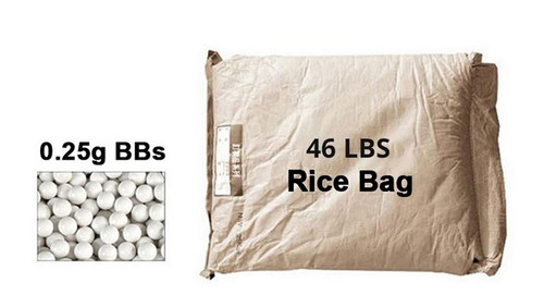 46 lb Rice Bag Airsoft 0.25g BBs (WHITE) | Lancer Tactical