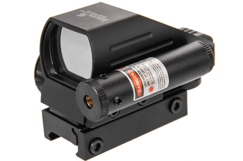 4 Pattern Reticle Reflex Sight w/ Laser (Color: Black) | Lancer Tactical