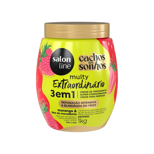Salon Line - Multy Extraordinario - Creme 3 em 1 Morango e Oleo de ...