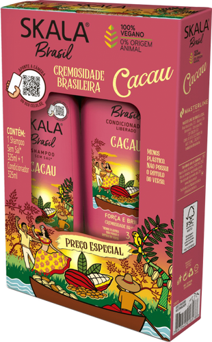 Skala - Brasil - Kit Shampoo e Condicionador Cacau (2 x 325ML) - Set ...