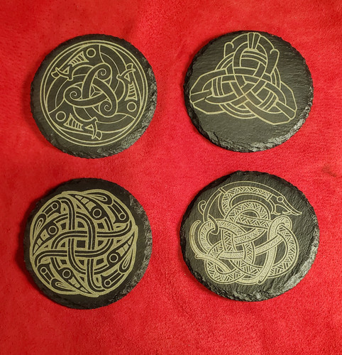 Viking Knot Slate Coasters | Tsp Leatherworks