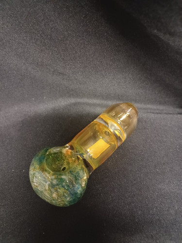 4" Fumed Double Chamber Pipe | Kiss Glass