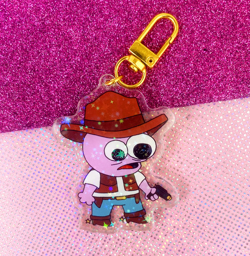 Cowboy Pim Smiling Friends Keyring | fox leap!