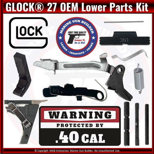 Glock 27 OEM Lower Parts Kit Gen 3 – G27 LPK .40 Cal Factory Components