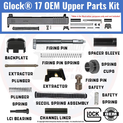 Glock 17 OEM Upper Parts Kit Gen 3 G17 UPK | Marine Gun Builder