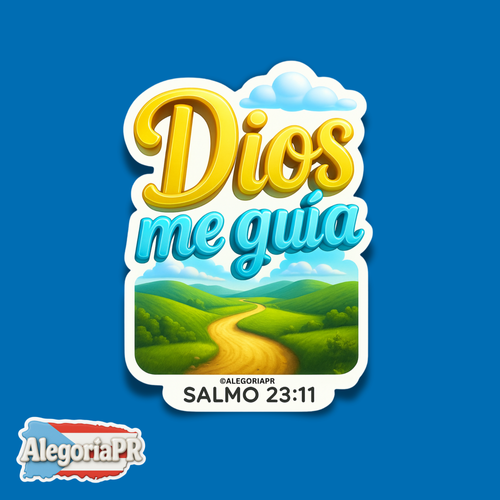Dios me guía - Pegatina | Alegoria PR