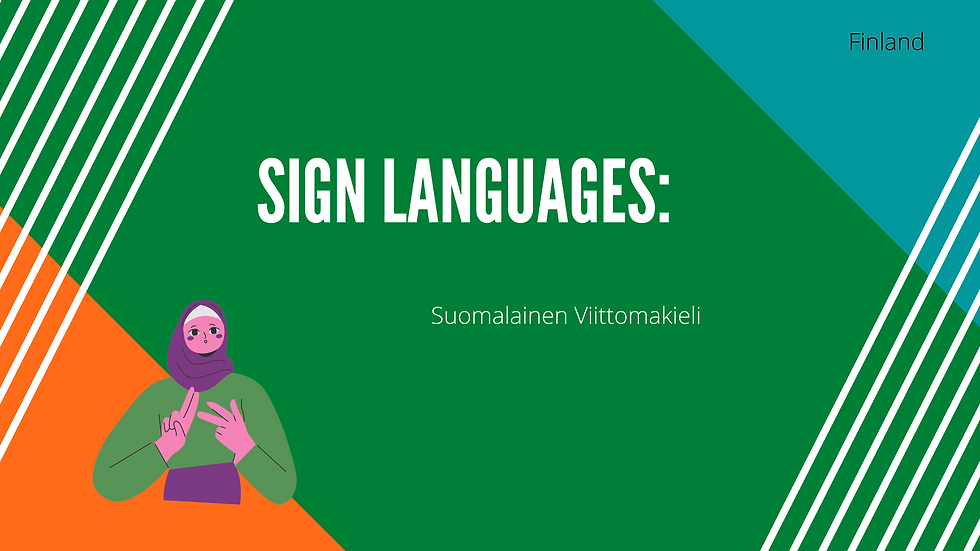 FINLAND: What sign languages are used in Finland?