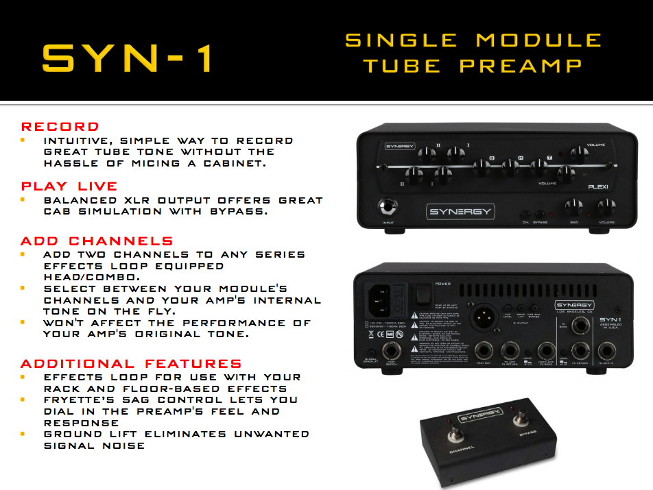 Synergy Amps Dealer Canada. Westcoast Guitars