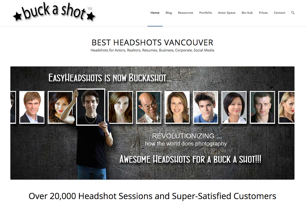 Buck A Shot : Best Headshots Vancouver Canada