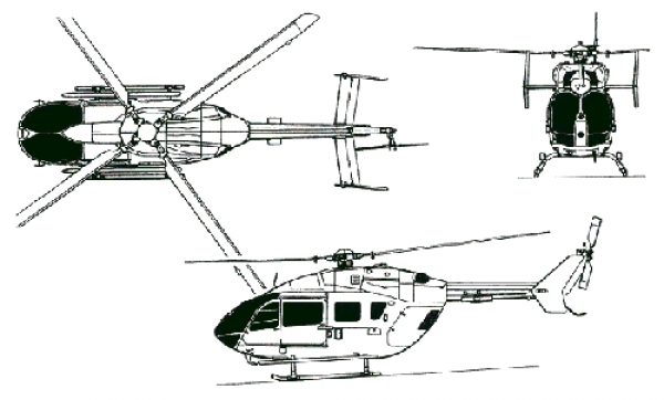 600 EC-145 White | Roban Model