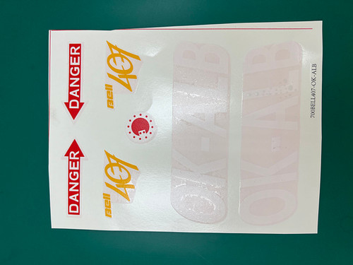 RCH-70-118-B407 - 700 Bell407 decal set | Roban Model