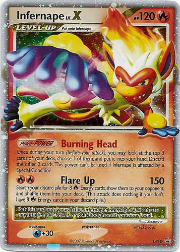 Infernape LV.X - DP10 - Holo Rare - Moderately Played (MP) | Ghost ...
