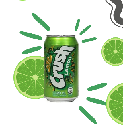 Crush Lemon Lata 350ml | Tasty Food GT