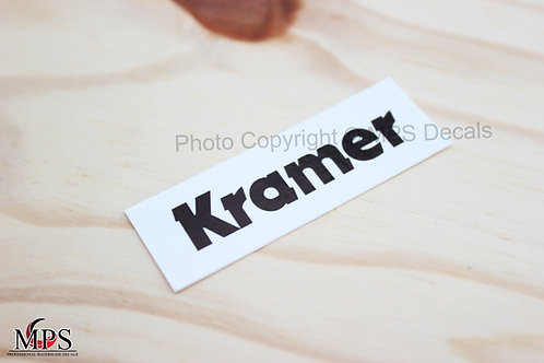 Kramer Guitar Headstock Decal | mpsguitarrestors