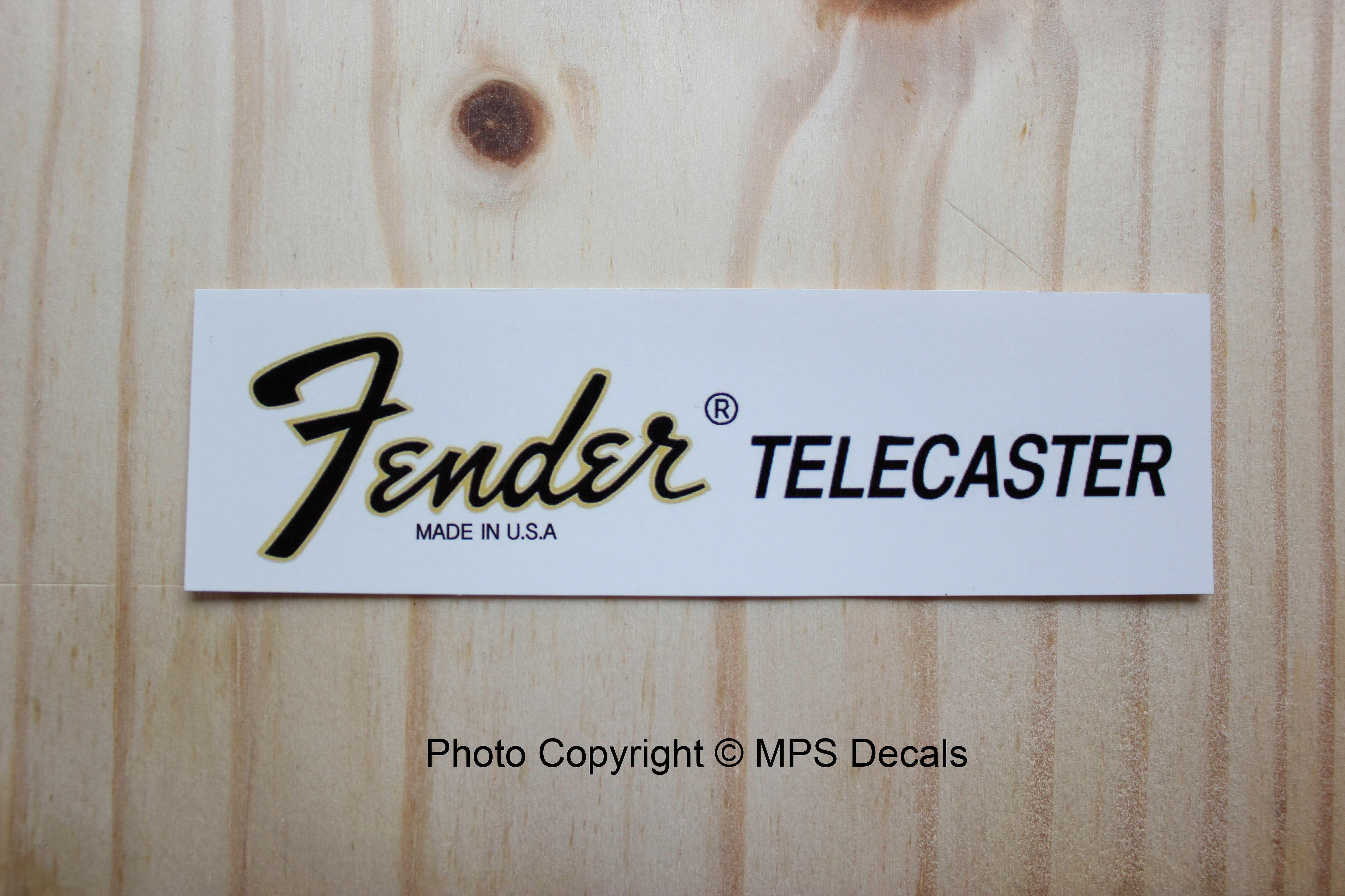 Fender Telecaster MADE IN USA Guitar Headstock Waterslide Decal fender-telecaster-made-in-usa-guitar-headstock-waterslide-decal
