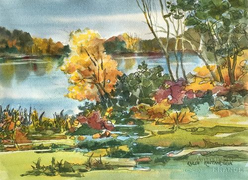 Fall Grandeur- Red Rock Lake | Karen Knutson Art