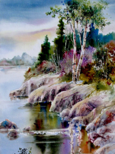 Vertical North Shore - PDF Lesson #4 | Karen Knutson Art