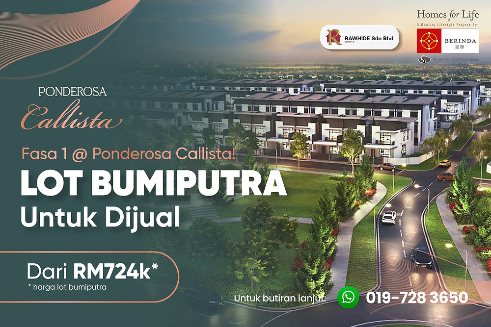 Ponderosa Callista Lot Bumiputera