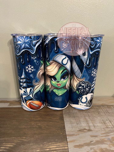 Grinch Colts Tumbler | The Neeley Design Co