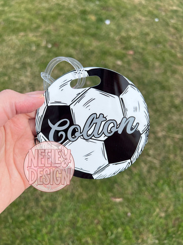 Soccer Bag Tag - Customizable | The Neeley Design Co