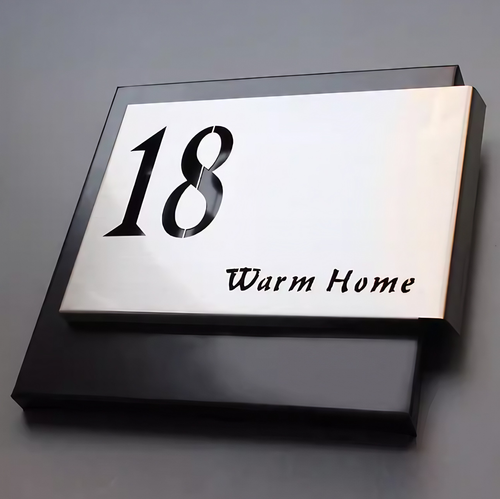 Custom Stainless Steel Street Number Sign | ATOP SIGN