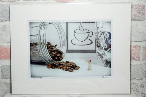 Must have coffee - A4 mounted print | My Little People