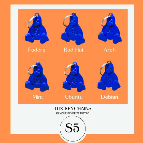 Tux Keychains | Cyber NOW Education