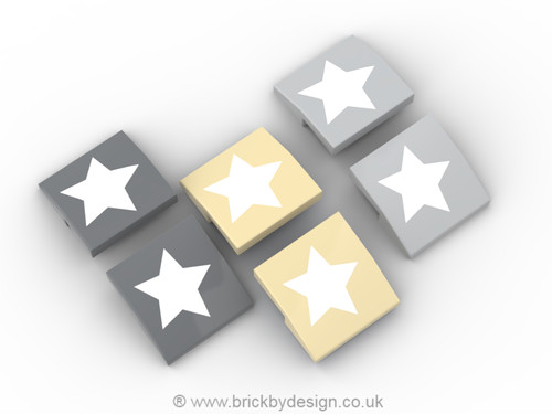 Lego WW2 American Star 2x2 Slope Sticker Military Element