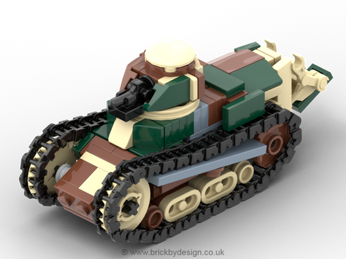 Lego WW1 Tank Instructions | Ft-17 | Brick By Design