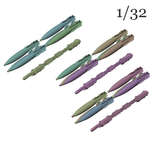 30009 1/32 Multiple Ejector Rack (MER) x3 with bombs | Aladdin Model