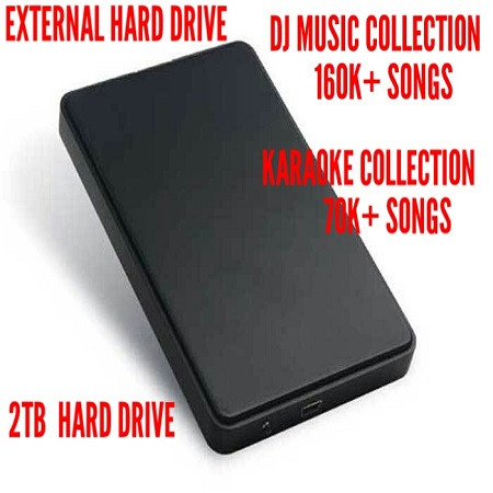 DJ Music & Karaoke Collection. Huge! 2TB External Hard Drive - Updated ...