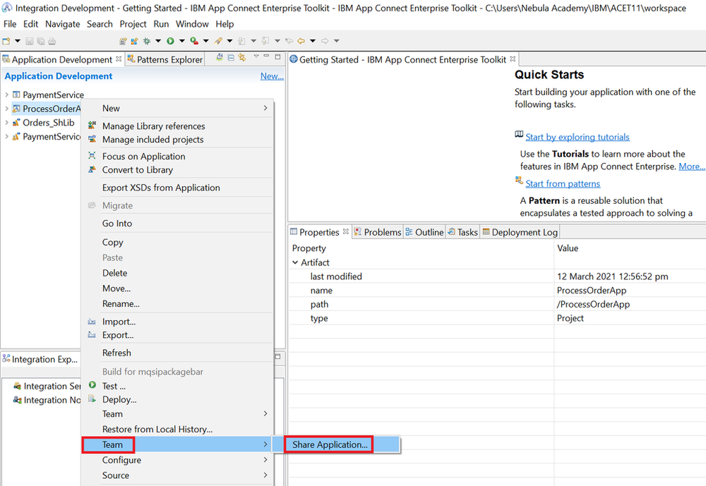 Integrating IBM App Connect Enterprise v11 Toolkit with GitHub