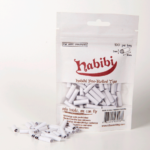 Habibi Pre-Rolled 5mm Rolling Tips, Refined Filter Tips (100pc) | My Site