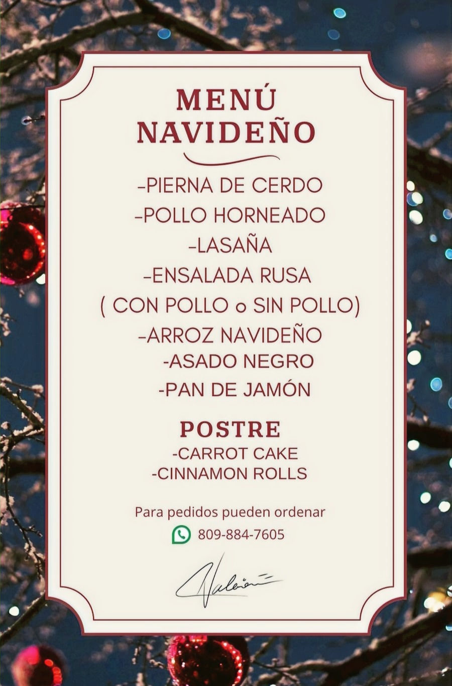 ¡Disfruta el Menú Navideño en Santo Domingo en la Cadena The Crime ...