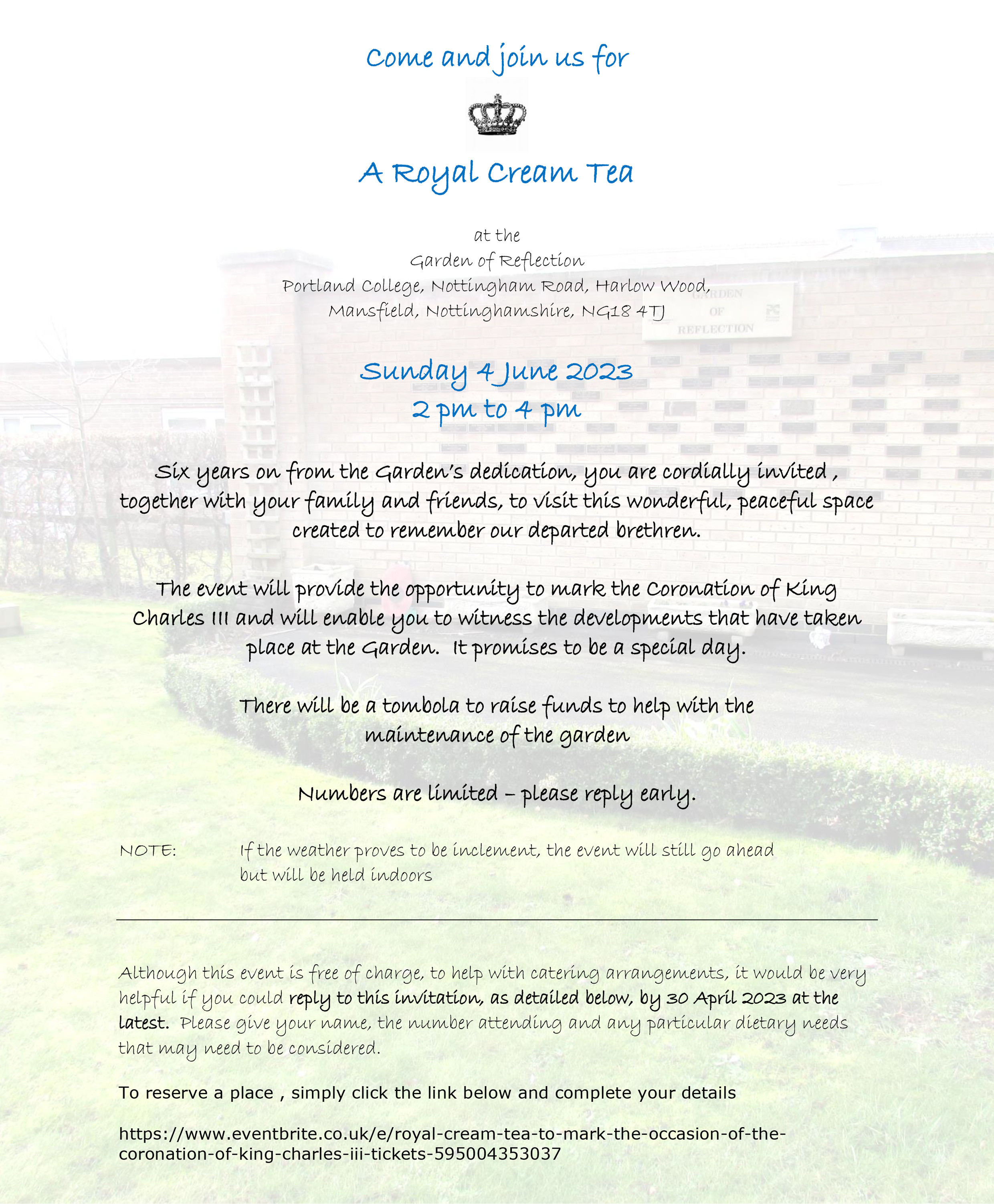 A Royal Cream Tea | Notts Freemasons