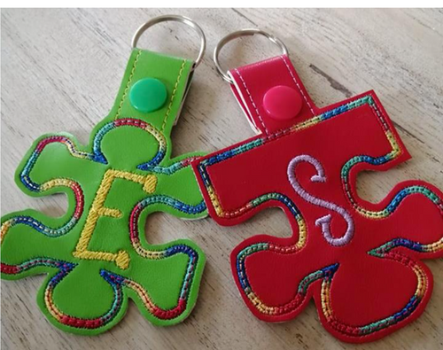 Autism Alphabet Key Fobs | sew-heavenly-designs