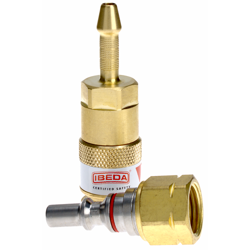 Quick Action Coupler Fuel Gas EN561 Torch End 5mm Tail With 5/8 UNF FM ...