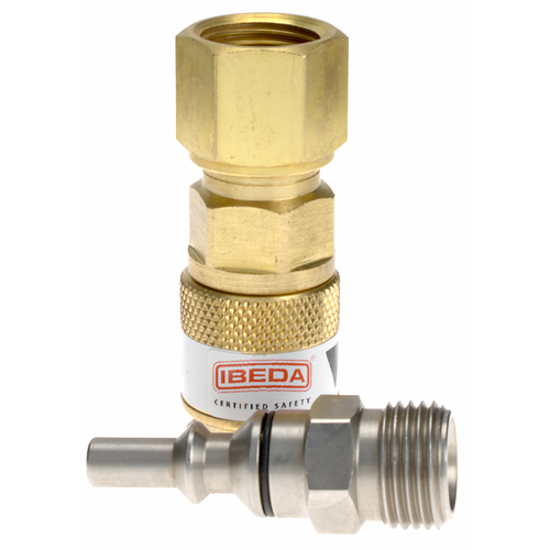 Quick Action Coupler Inert Gas EN561 Regulator End 5/8 UNF FM With 5/8 ...